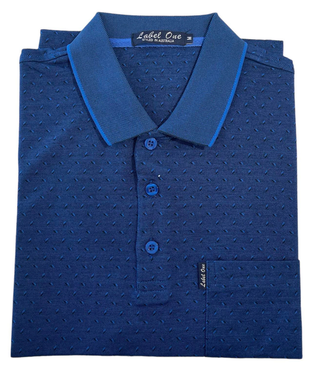 LABEL ONE S23-LOP Polo - Sapphire – E-Male Store