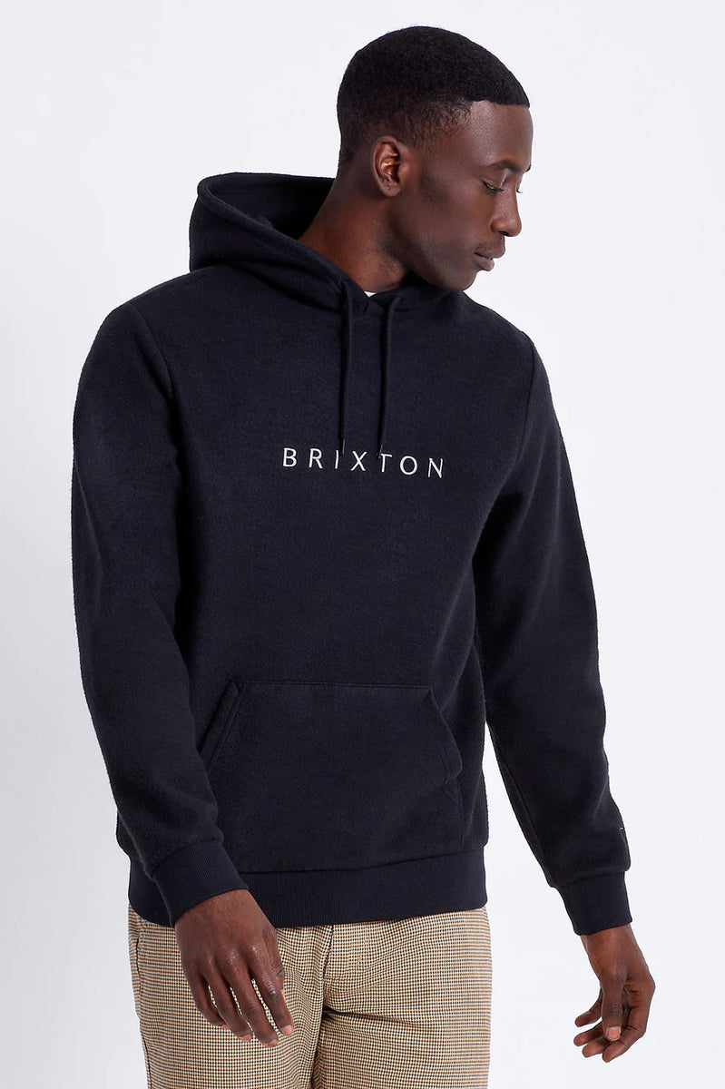 BRIXTON ALPHA LINE HOOD - Black – E-Male Store